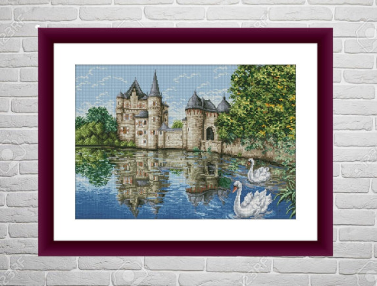 Old Castle PDF Counted Cross Stitch Pattern European Castle - Etsy