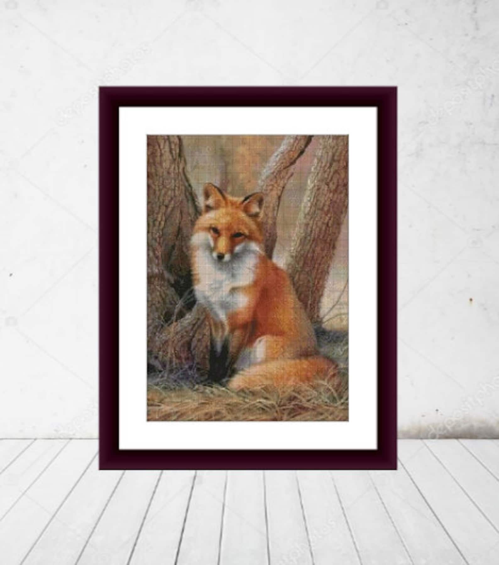 Foxie Fox PDF Counted Cross Stitch Pattern Animals Digital | Etsy