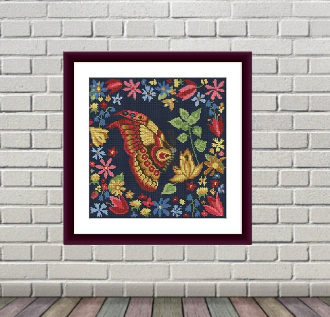 Butterfly Counted Cross Stitch Pattern PDF Insect Butterfly Cross ...