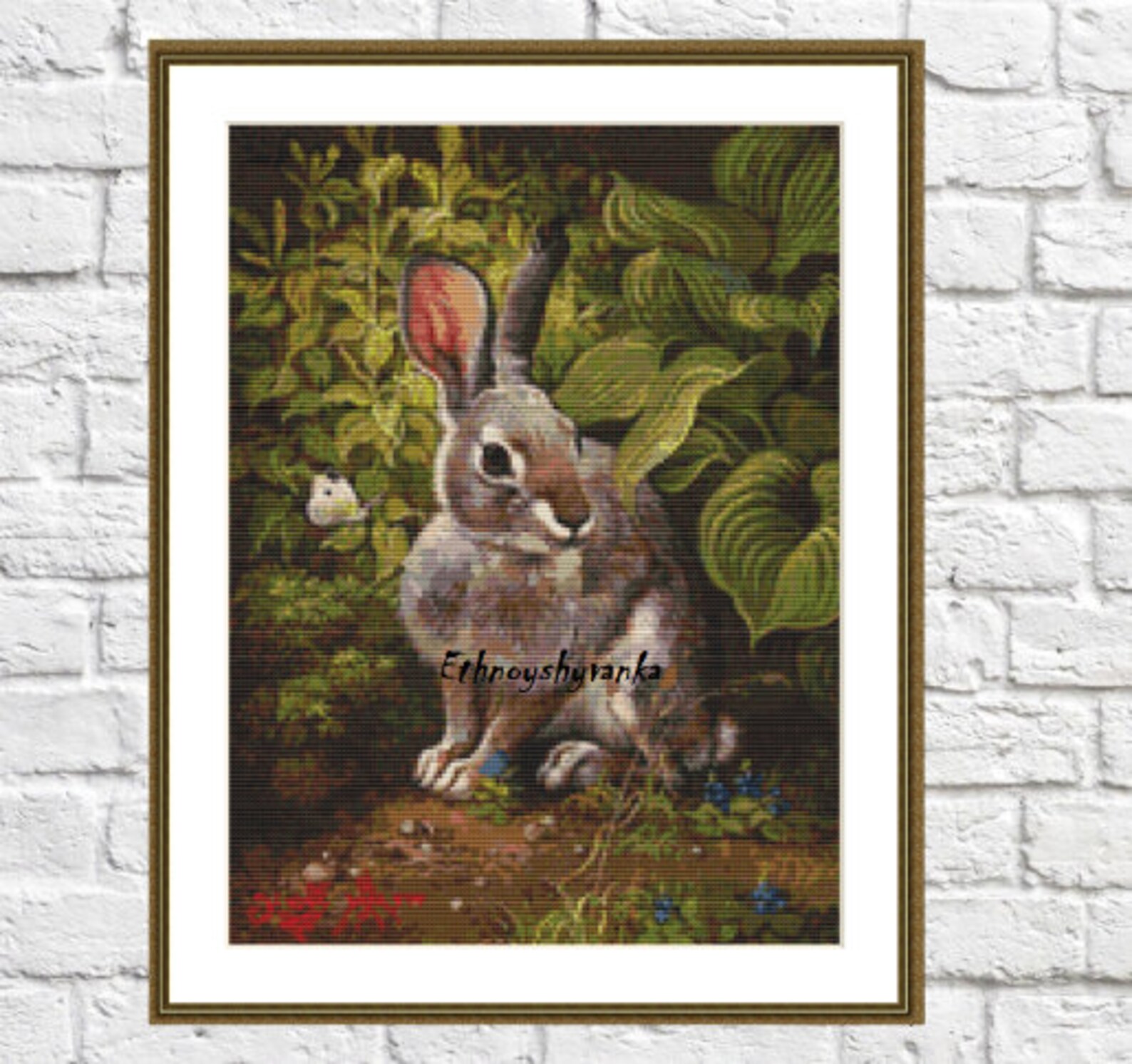 Bunny Counted Cross Stitch Pattern Pdf Animal Rabbit Cross | Etsy