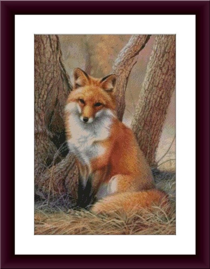 Foxie Fox PDF Counted Cross Stitch Pattern Animals Digital Cross Stitch ...