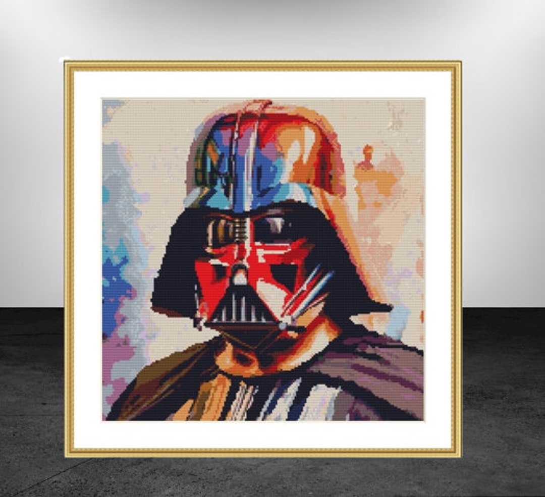 Darth Vader PDF Counted Cross Stitch Pattern Star Wars Digital Cross ...
