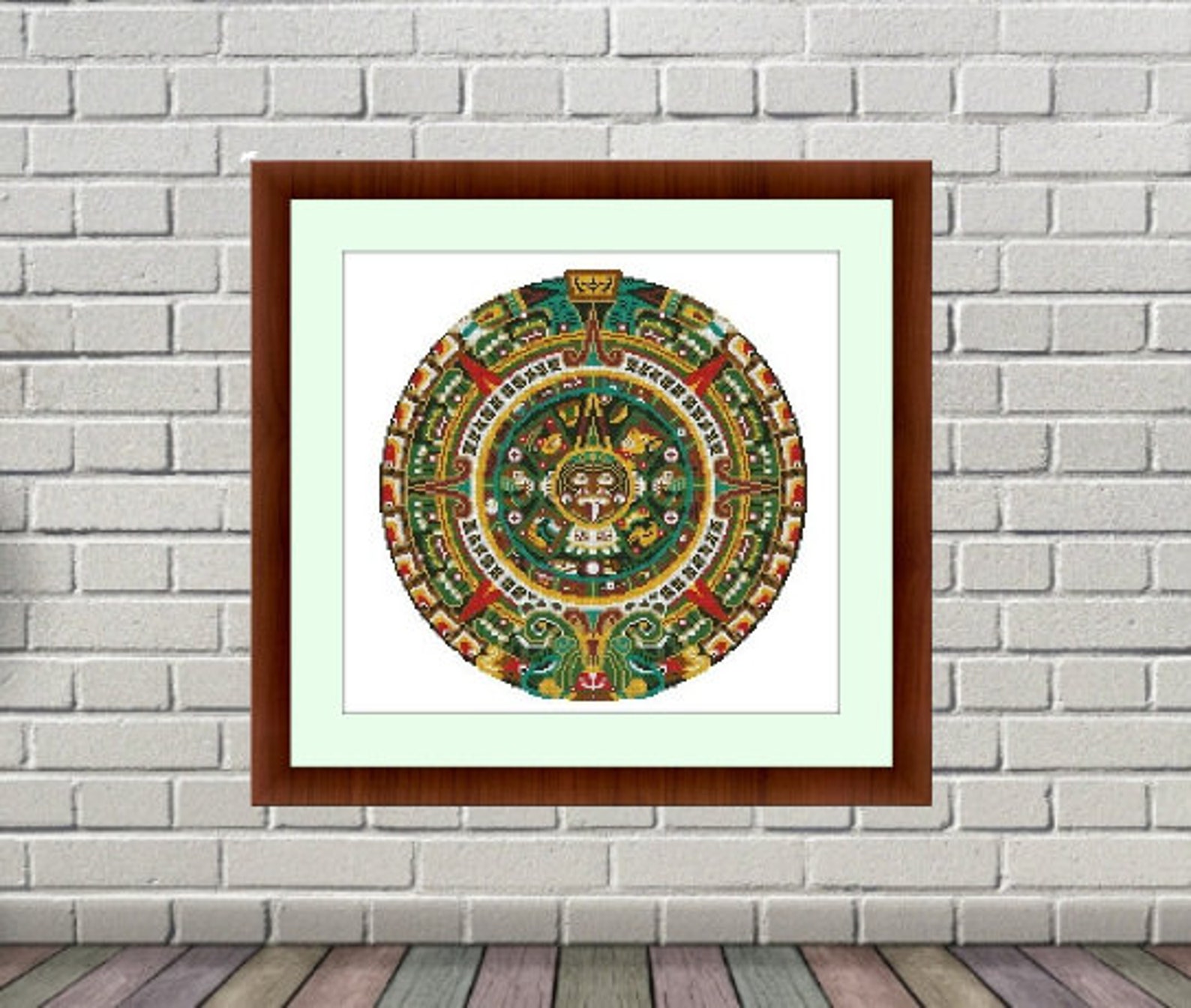 Aztec Calendar PDF Counted Cross Stitch Pattern Vintage | Etsy