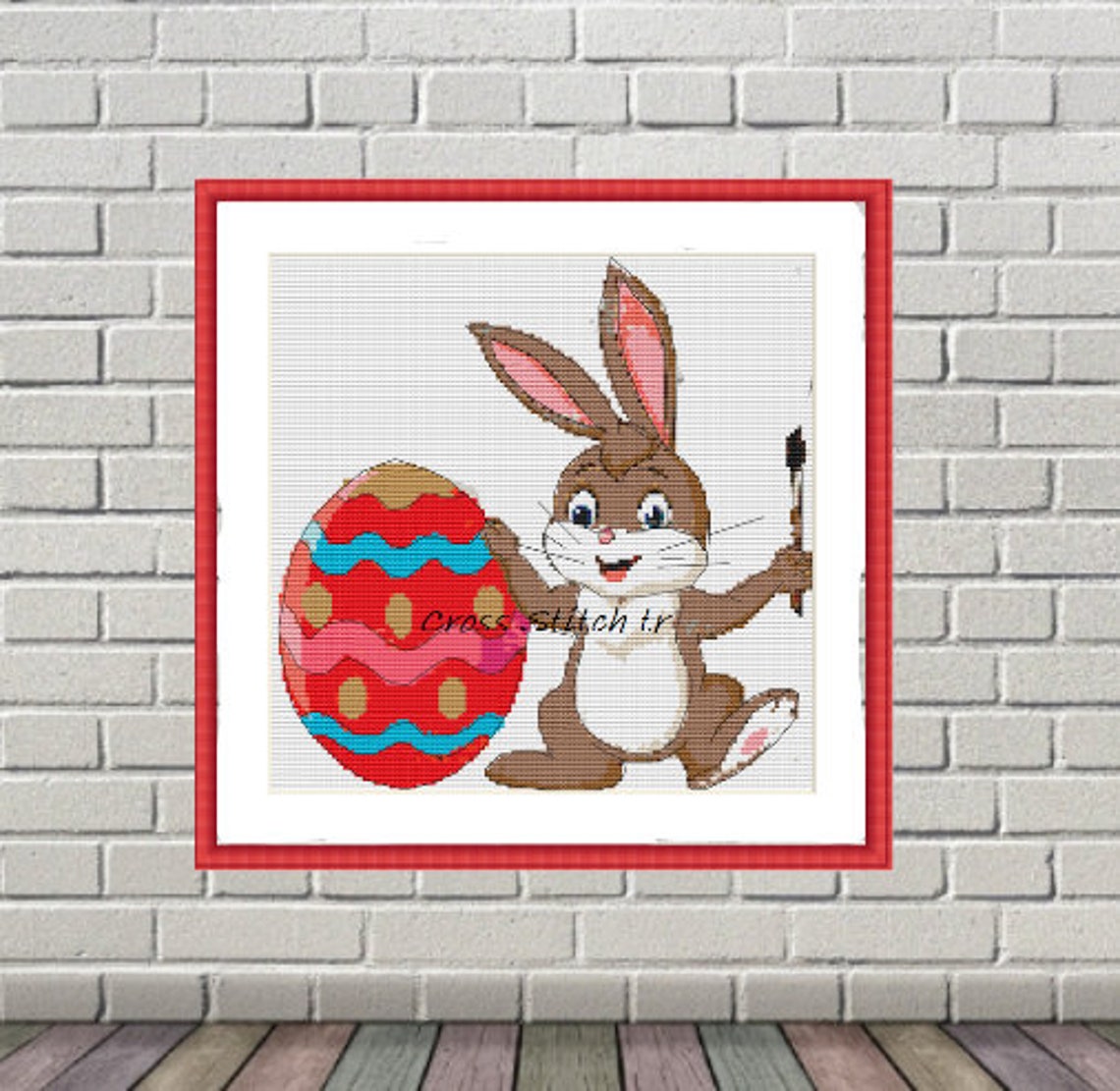 Easter Bunny Counted Cross Stitch Pattern Easter Eggs and - Etsy