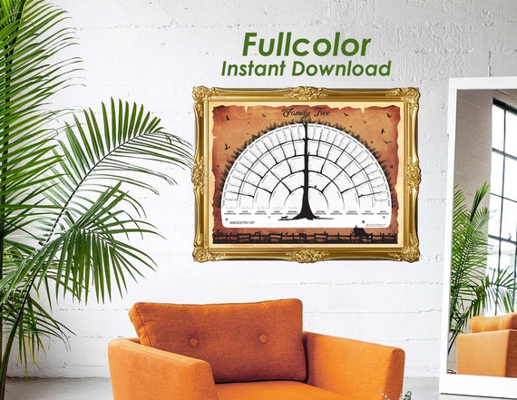 Family Tree Chart colourful Chart Family Generation Chart | Etsy