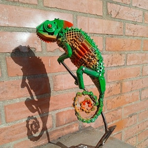 Work of Art Chameleon Sculpture by F-lor by Fer Loris Farolfi ...