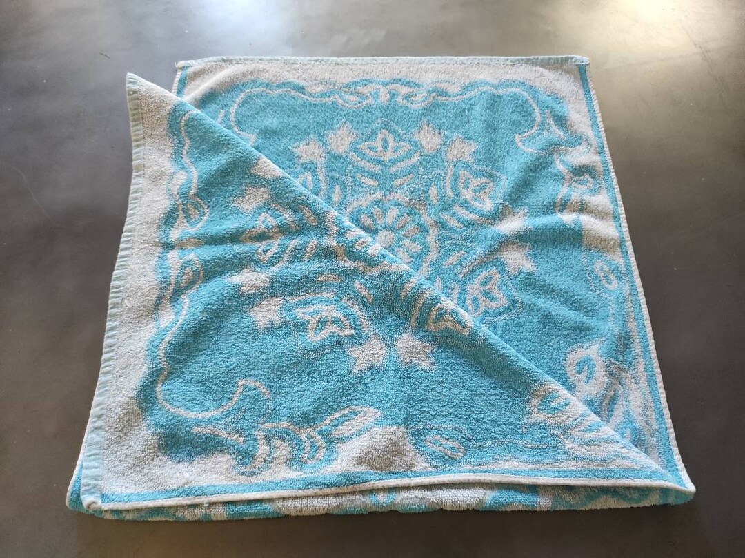 Vintage 70s Bathroom Towels Retro Bathroom 1970 Double-sided Towel - Etsy