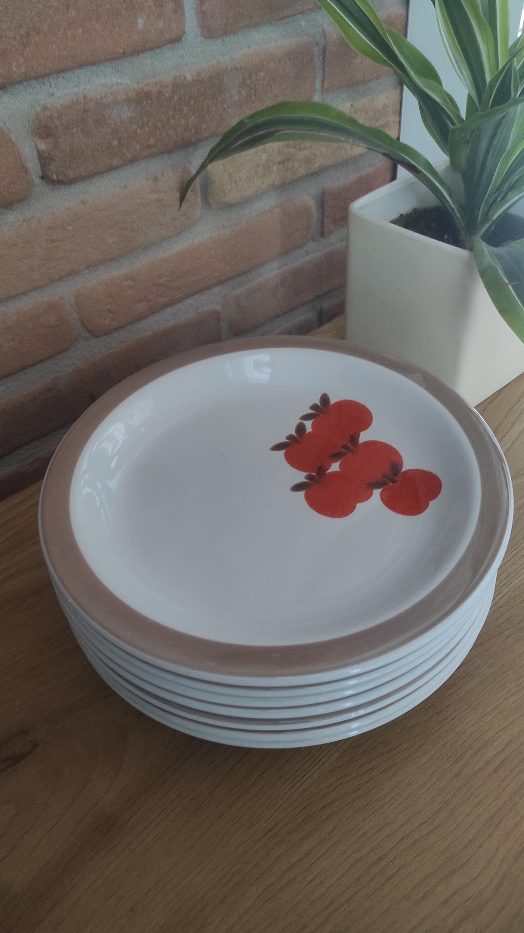 Ceramica FRANCO POZZI Gallarate S.p.a. Italy - Set of 7 Flat Plates Le ...