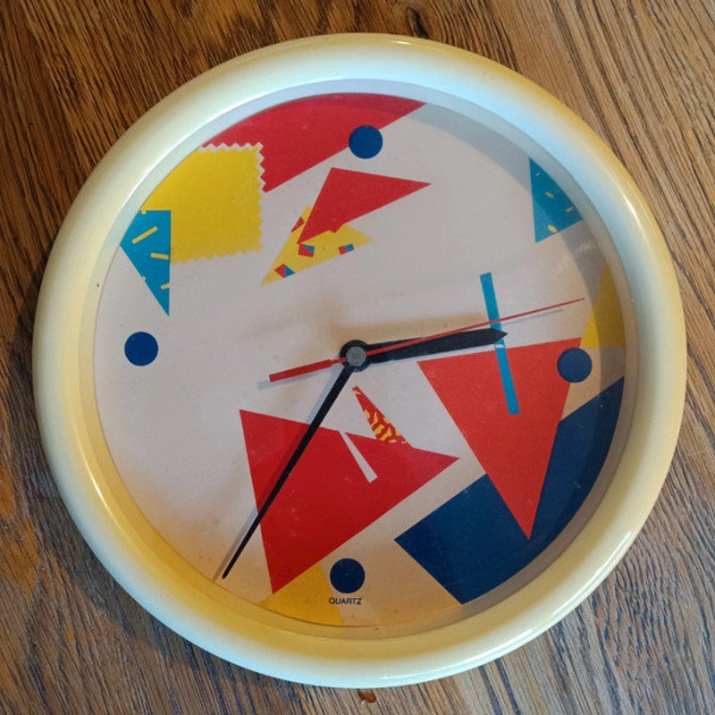 Memphis Design Clock - Etsy UK