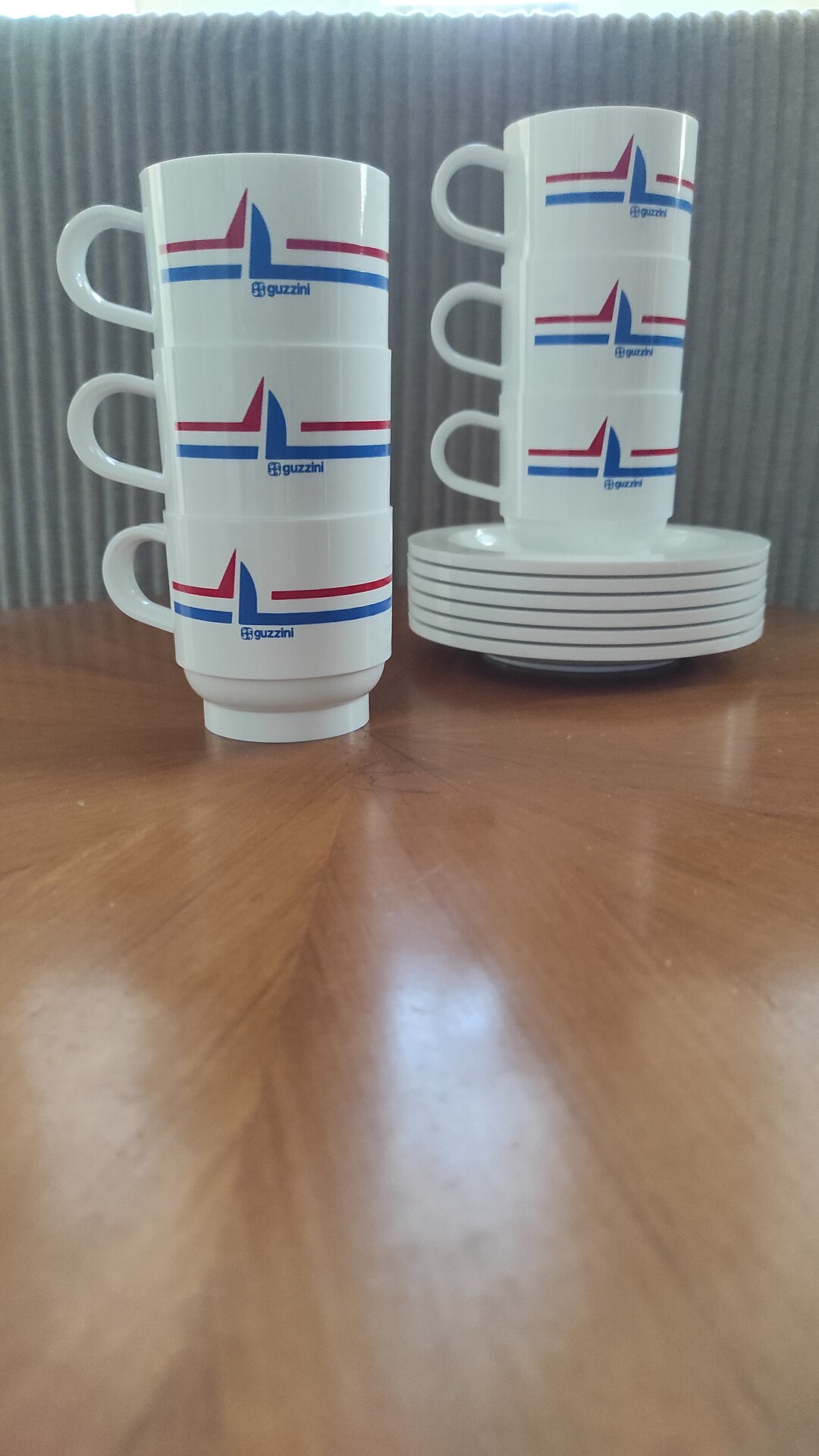 GUZZINI Set of 6 Espresso Coffee Cups With Melamine Saucer Vintage ...