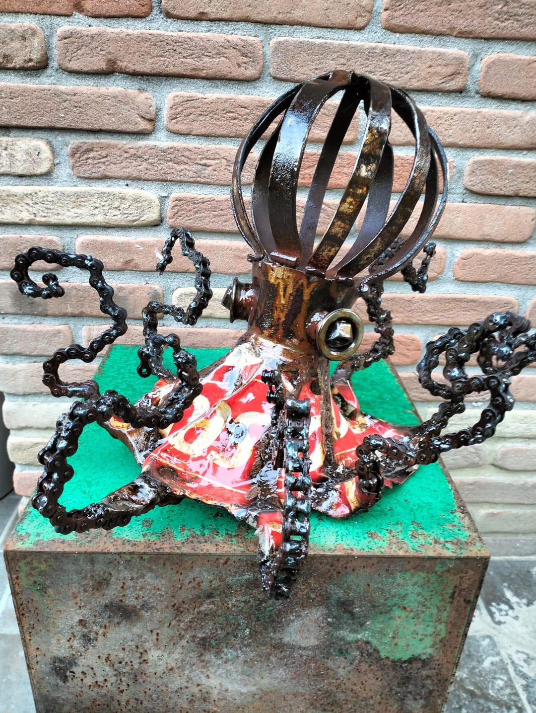 Artwork Sculpture by F-lor Da Fer - Loris Farolfi - Recycled Iron Fish ...