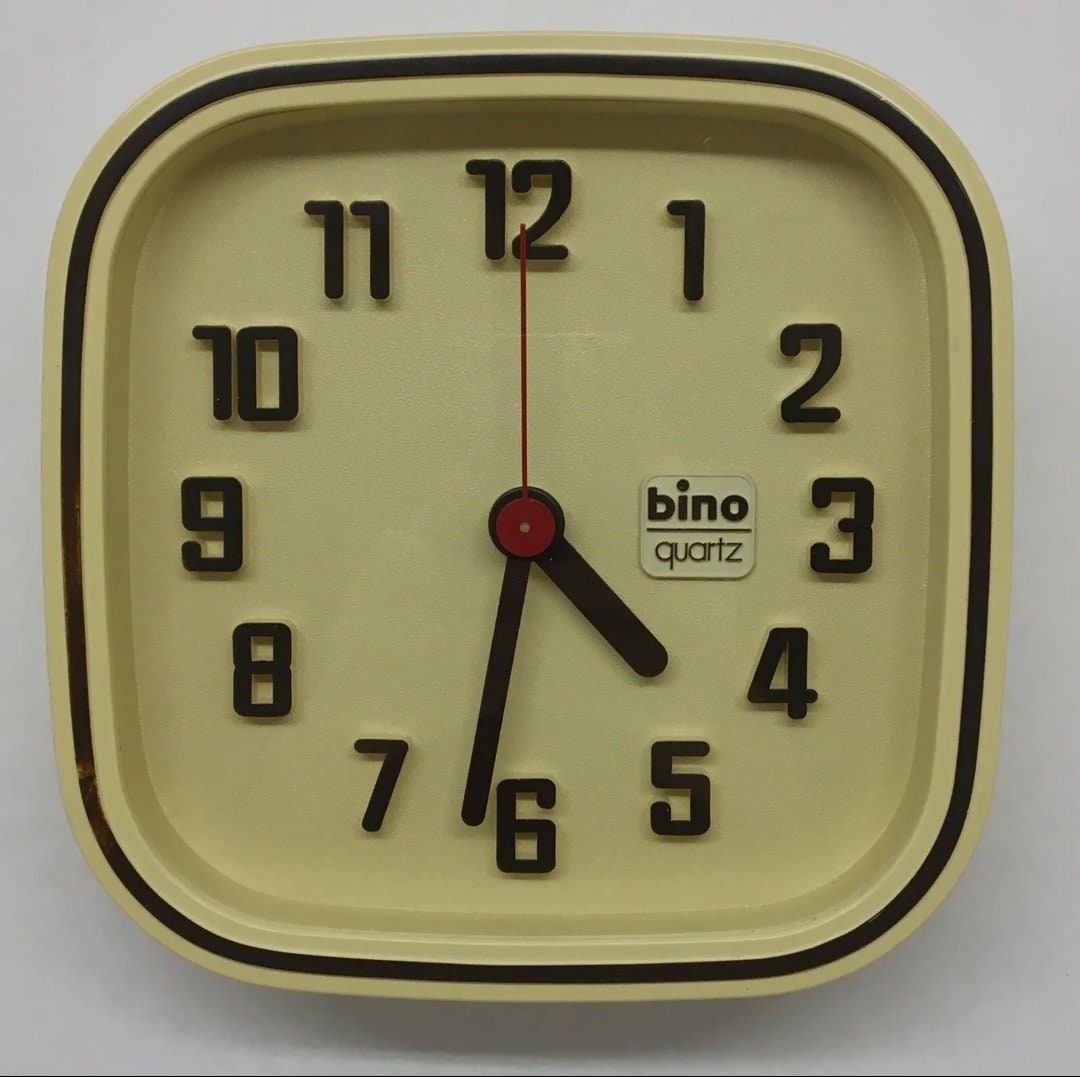 BINO Vintage Wall Clock 1980s - Made in Italy Design Lorenz - Etsy
