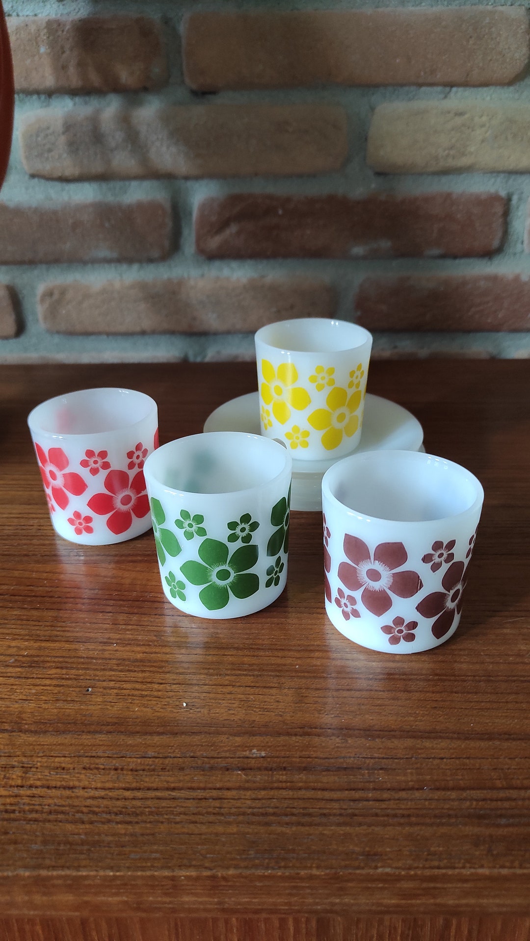 ARCOPAL Set of 4 Coffee Cups With Saucer - France Design Vintage ...