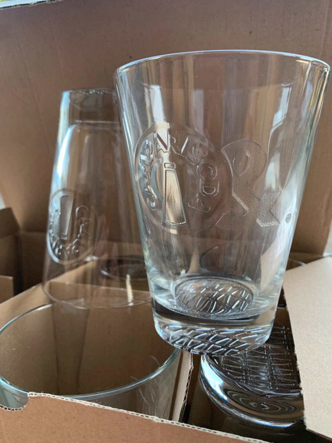 Set of 6 Vintage Campari Soda Milano Glasses Aperitif Tumbler Made in ...