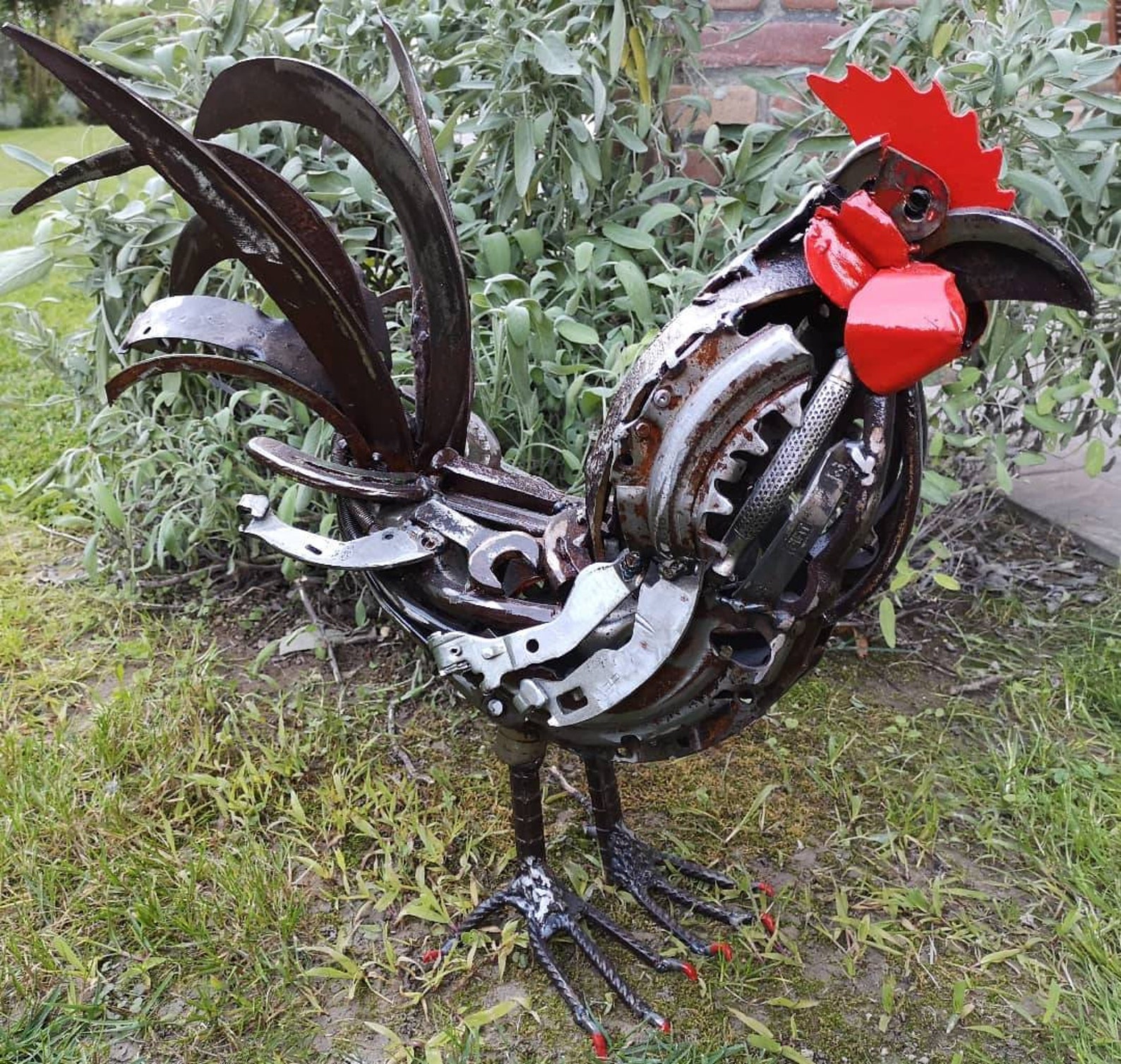 Artwork Black Rooster by F-lor Da Fer - Loris Farolfi - Recycled Iron ...