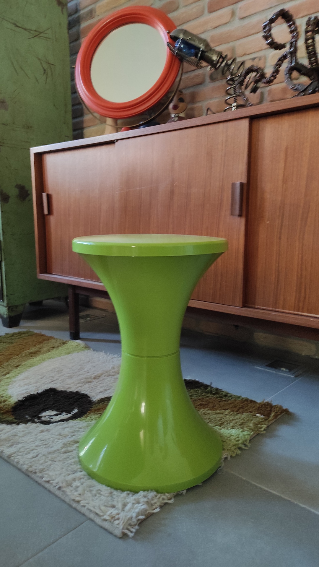 TAM TAM Green Plastic Stool - Vintage Seat 1970s - Made in France - Etsy