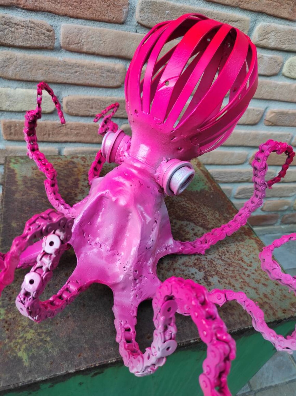 Octopus Sculpture by F-lor Da Fer Recycled Iron Contemporary - Etsy