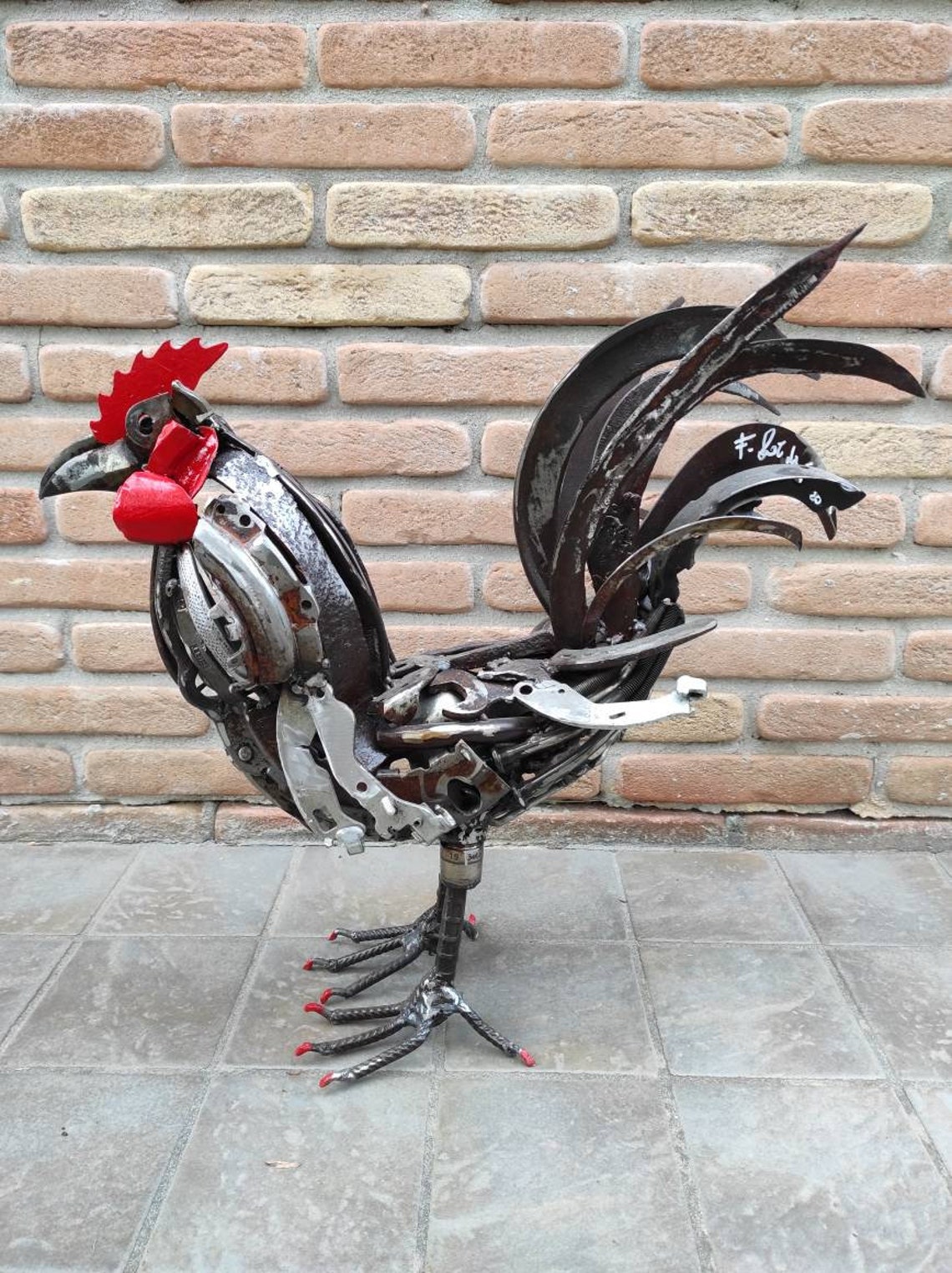 Artwork Black Rooster by F-lor Da Fer - Loris Farolfi - Recycled Iron ...