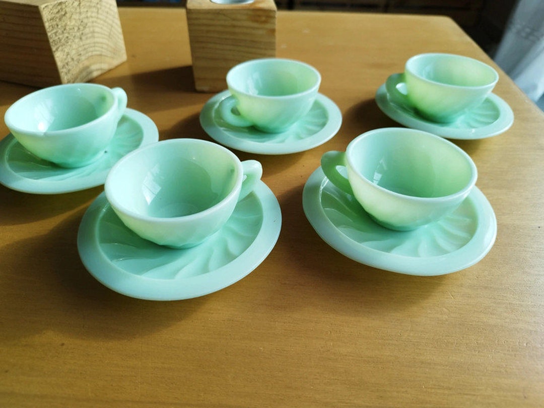 DULCINE Set of 5 Coffee or Tea Cups Made in France - Vintage 1950s in ...