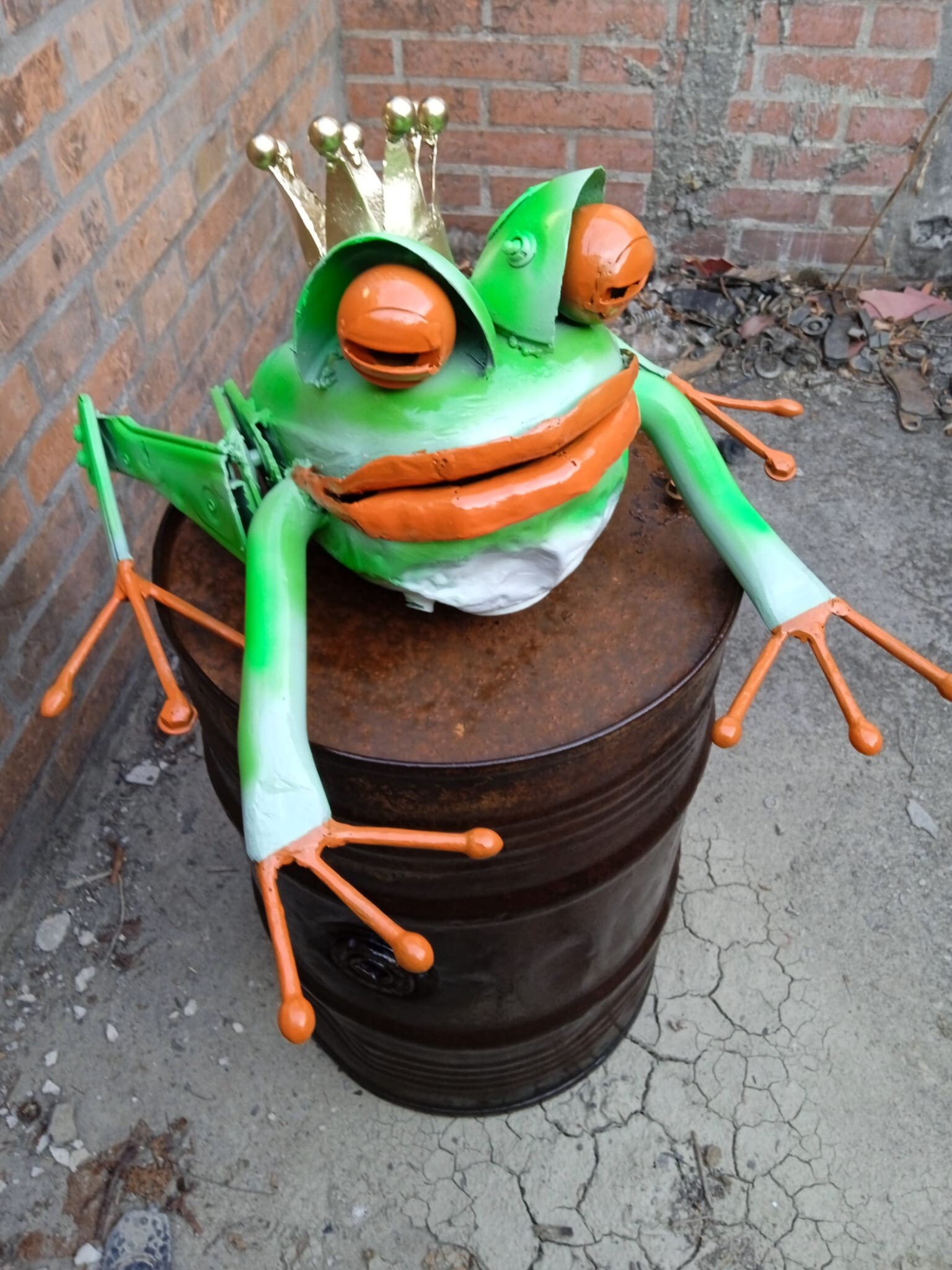 Recycled Iron Artwork "prince Toad" - Unique Piece - Artist F-lor Da ...