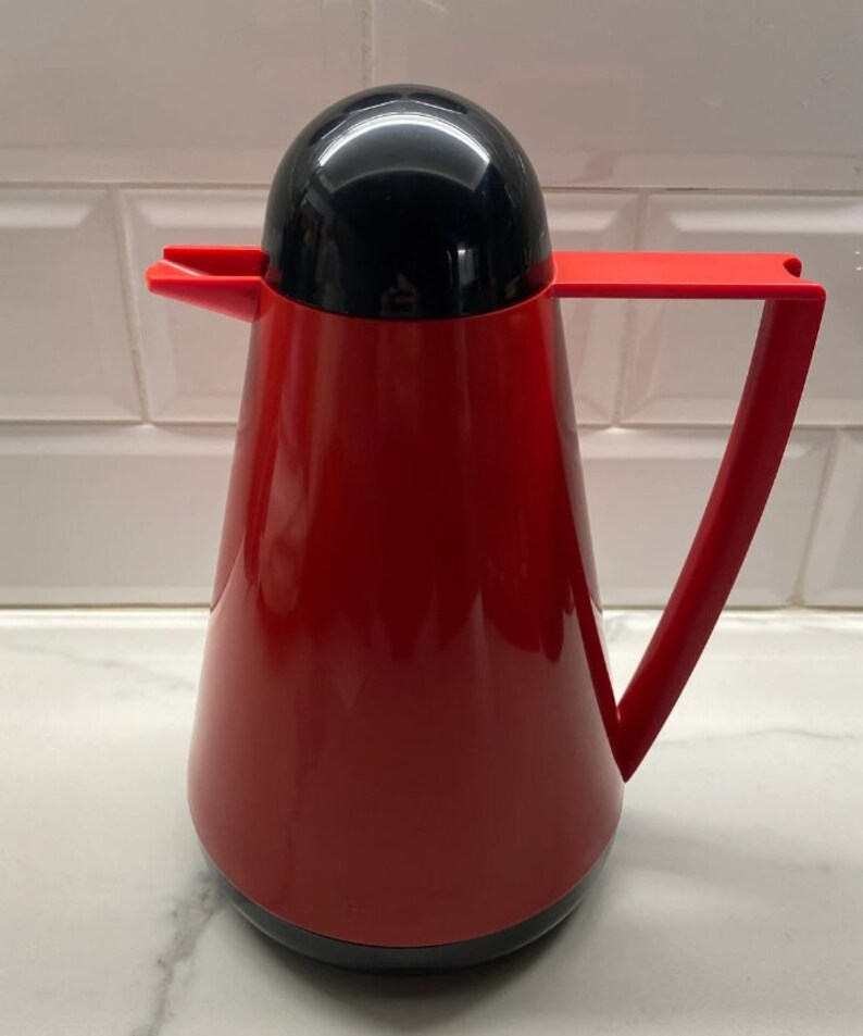 GUZZINI BON TON Red Thermos - Design Furio Minuti 1988 - Vintage 80s ...