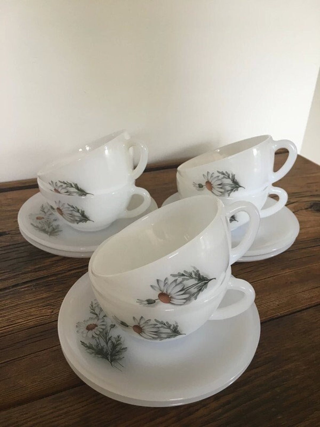 ARCOPAL Set of 6 Coffee Cups With Saucer Margherita Collection - Etsy