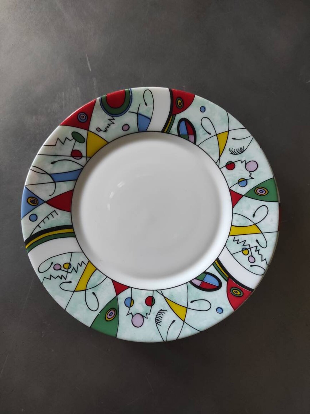 ARCOPAL Vintage 1980s - Milk Glass Set 6 Dessert Plates - Picasso ...