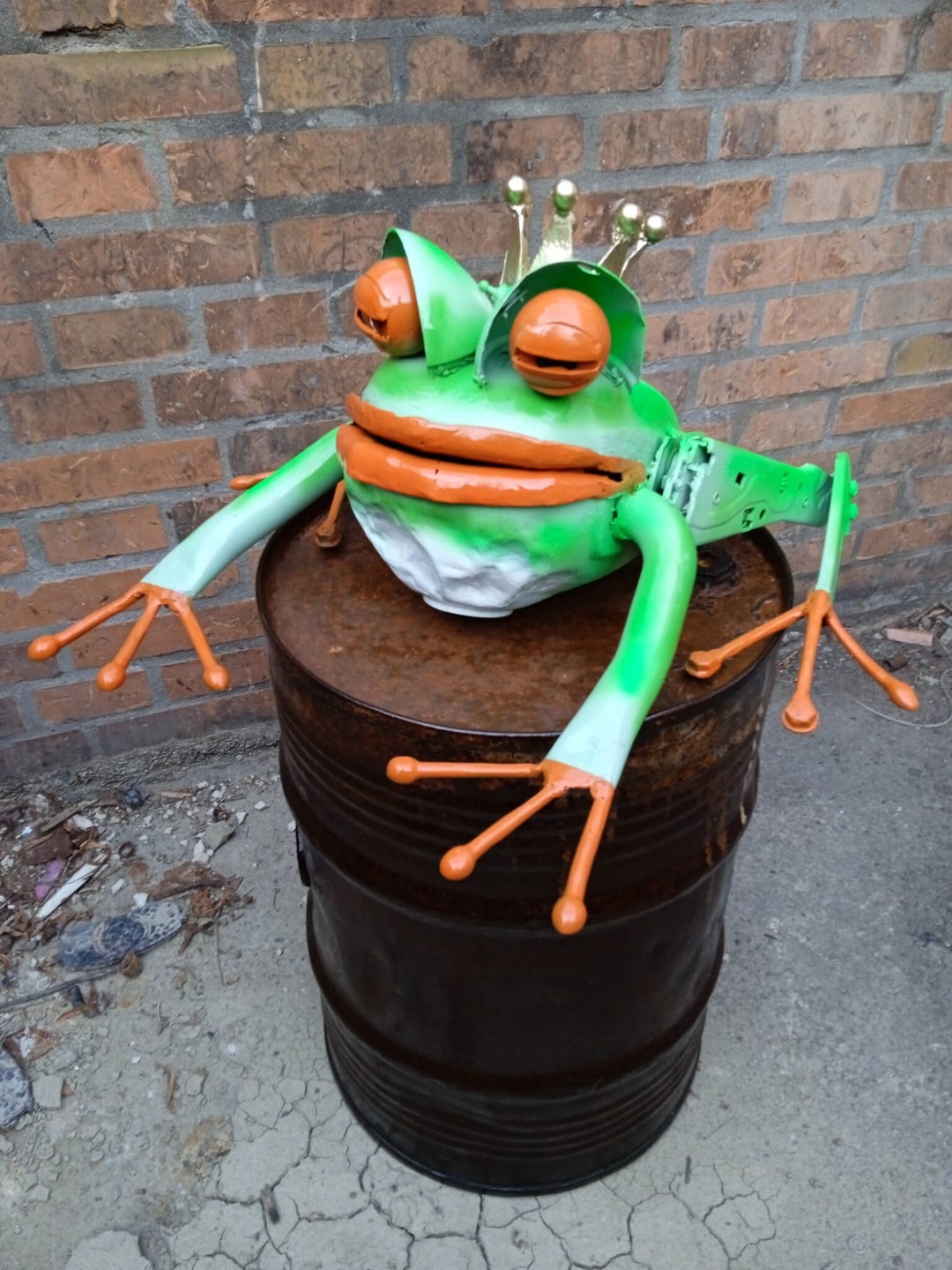 Art Work in Recycled Iron prince Toad Unique Piece Artist F-lor Da Fer ...