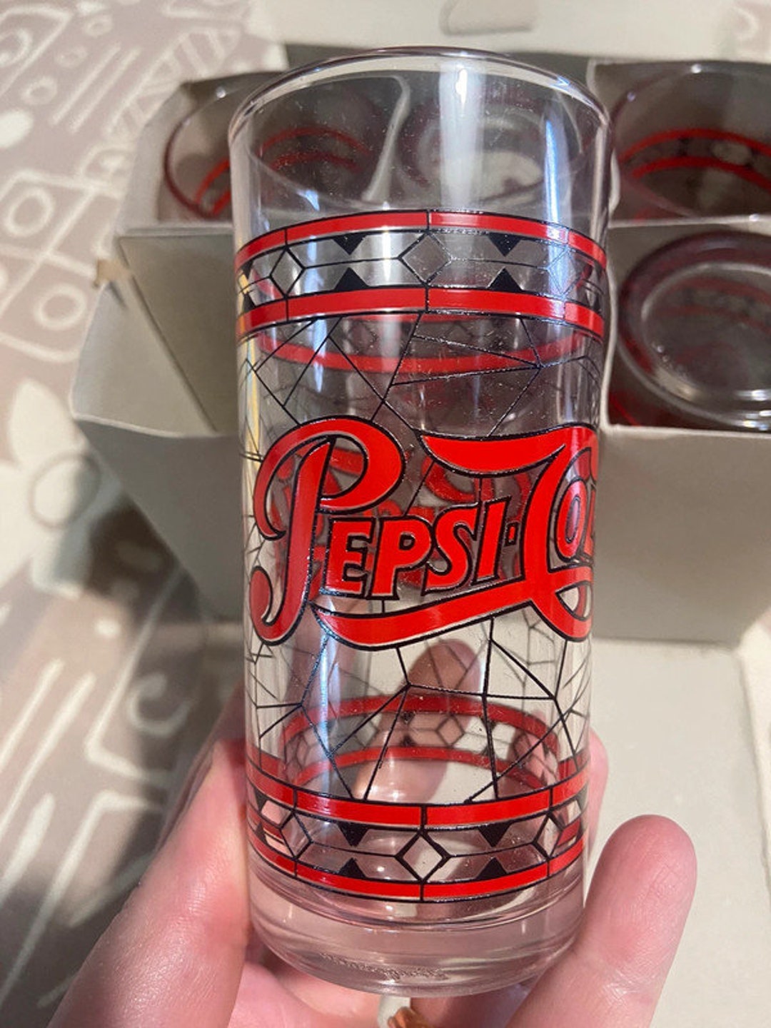 6 PEPSI Glasses From the 1990s - Tumbler Collection - Vintage ...