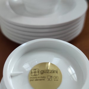 GUZZINI Set of 6 Espresso Coffee Cups With Melamine Saucer Vintage ...
