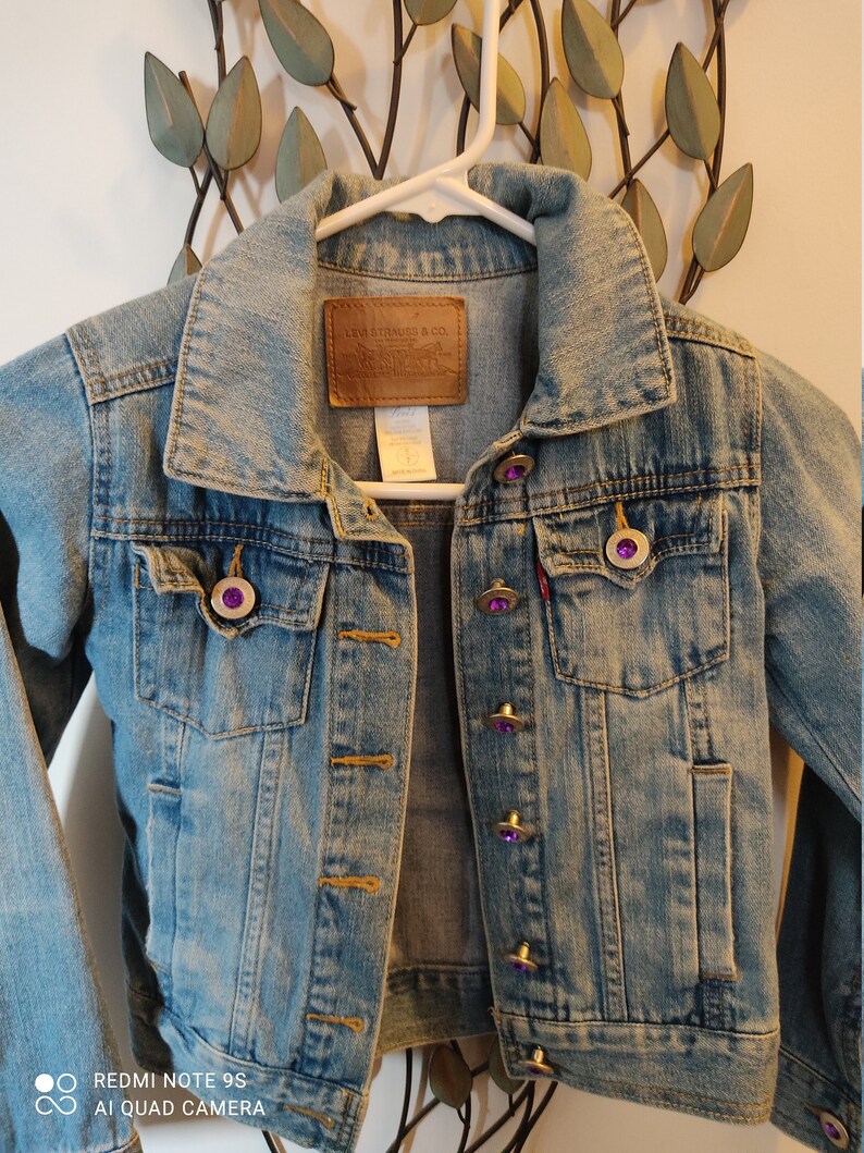 Hand Painted Denim Jacket Dragon With Purple Bow - Etsy