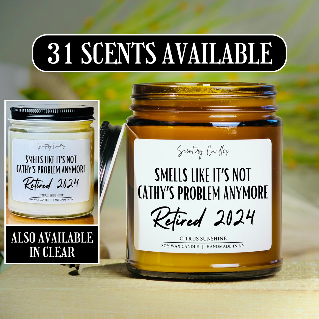 Personalized Retirement Gift Candle: 9oz Soy Wax Candle - Etsy
