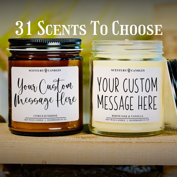 Custom Candle - Etsy