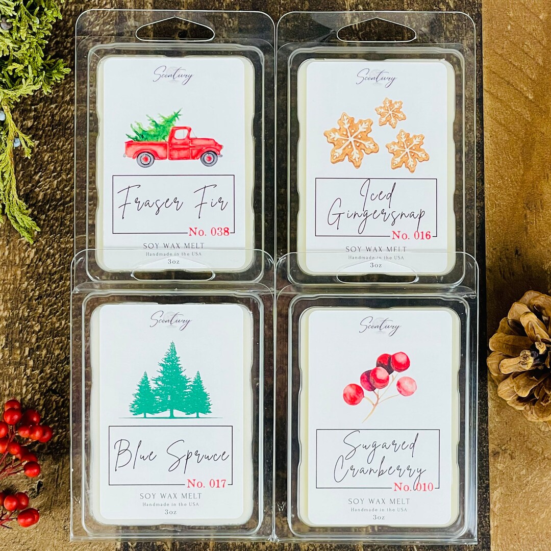 Strong Scented Christmas Wax Melts 4 Packs Holiday Wax Melt Variety Pack Winterholiday Scents
