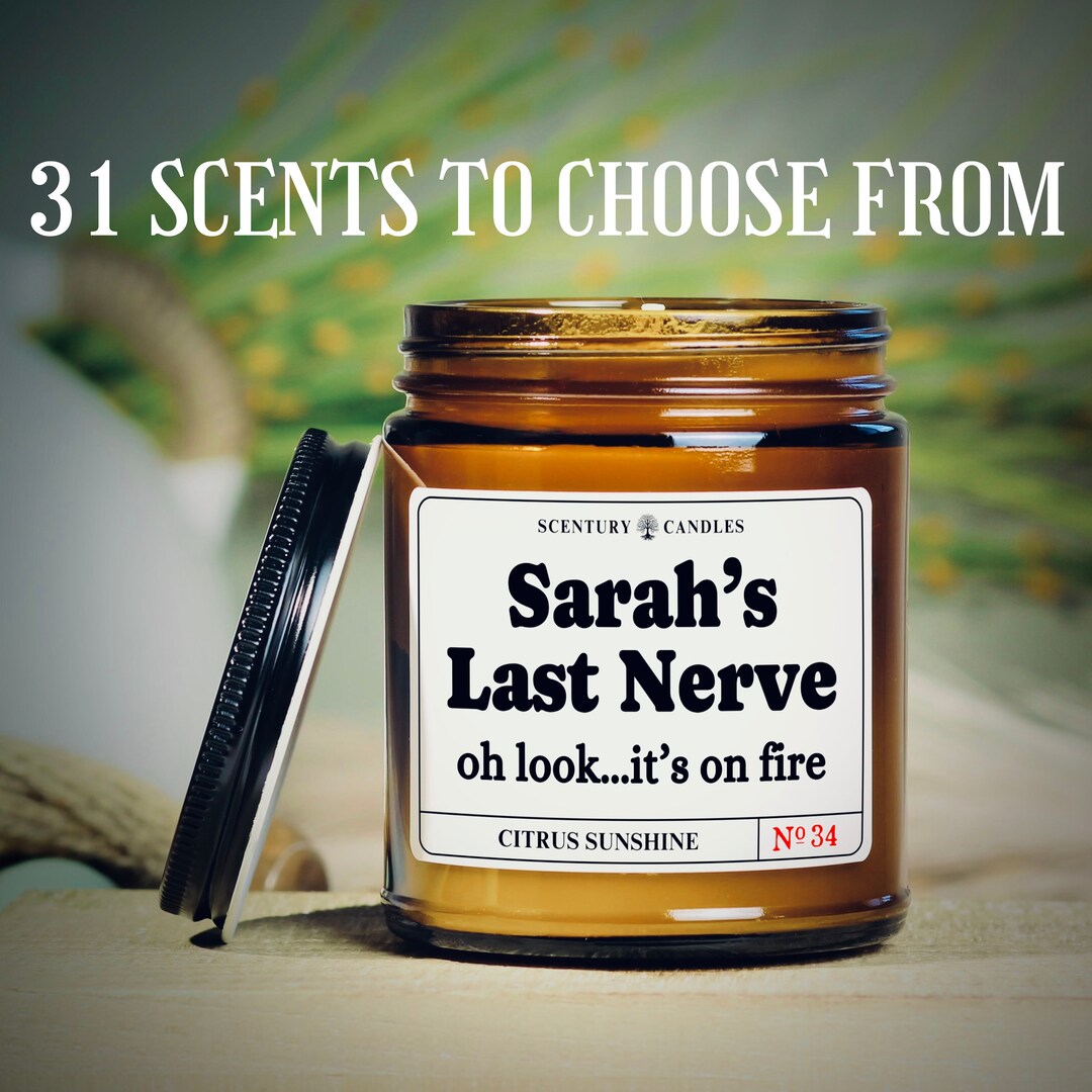 Personalized Last Nerve Candle, Funny Candle Birthday Gift for Her/him ...