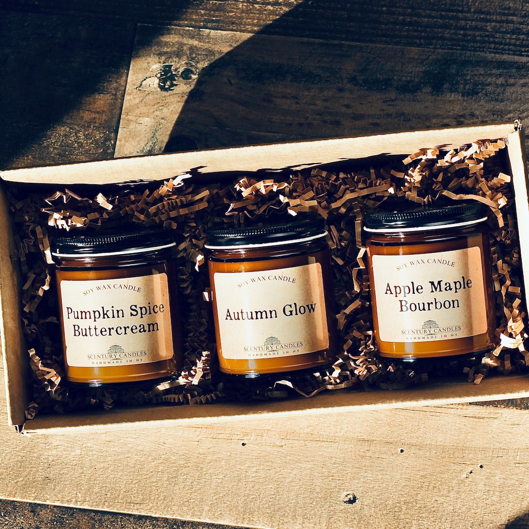 Fall Scented Soy Wax Candle Gift Set: Choose Your Scents - Etsy