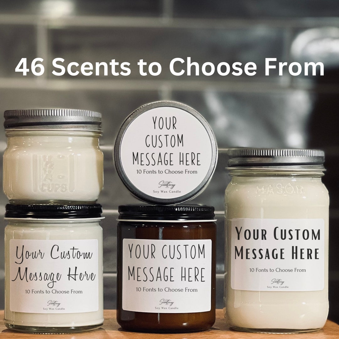 Create Your Own Custom Candle - Personalized Gift - 46 Scents to Choose ...
