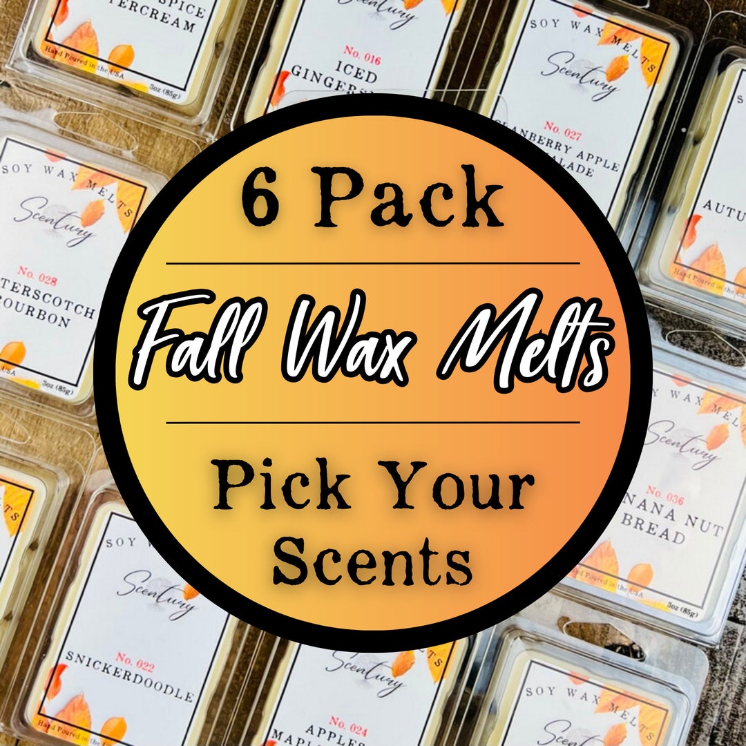 STRONG Scented Fall Wax Melts - 6 Pack - 13 Fall Fragrances to Pick ...