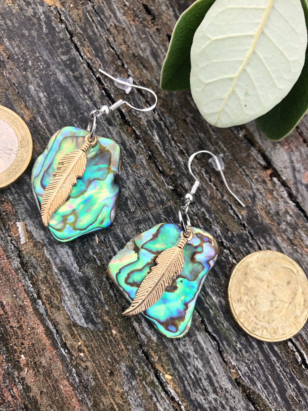 Natural Paua Shell Earring_307_let's Grow Together' - Etsy