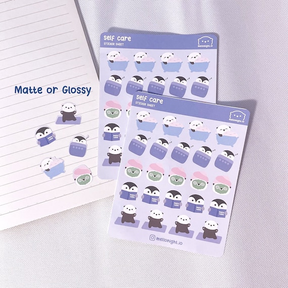 Self Care Sticker Sheet Self Care Cute Planner & Bullet | Etsy