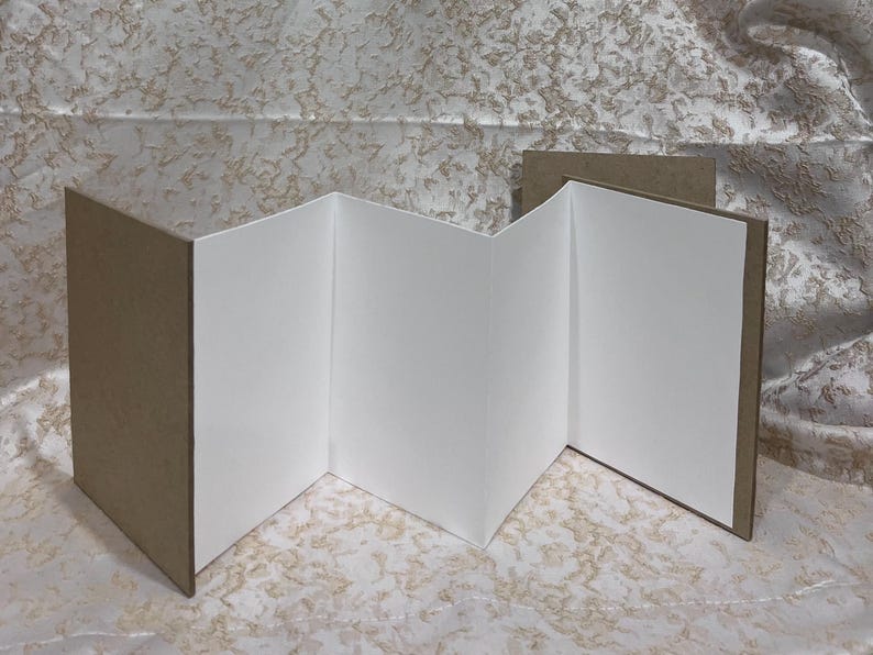 Accordion Sketchbook - Folded Scrapbook With Chip Board Cover, Blank ...