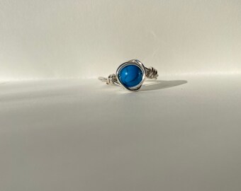 Blue Howlite Ring - Etsy