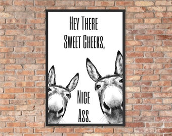 Sweet Cheeks Framed Poster - Etsy