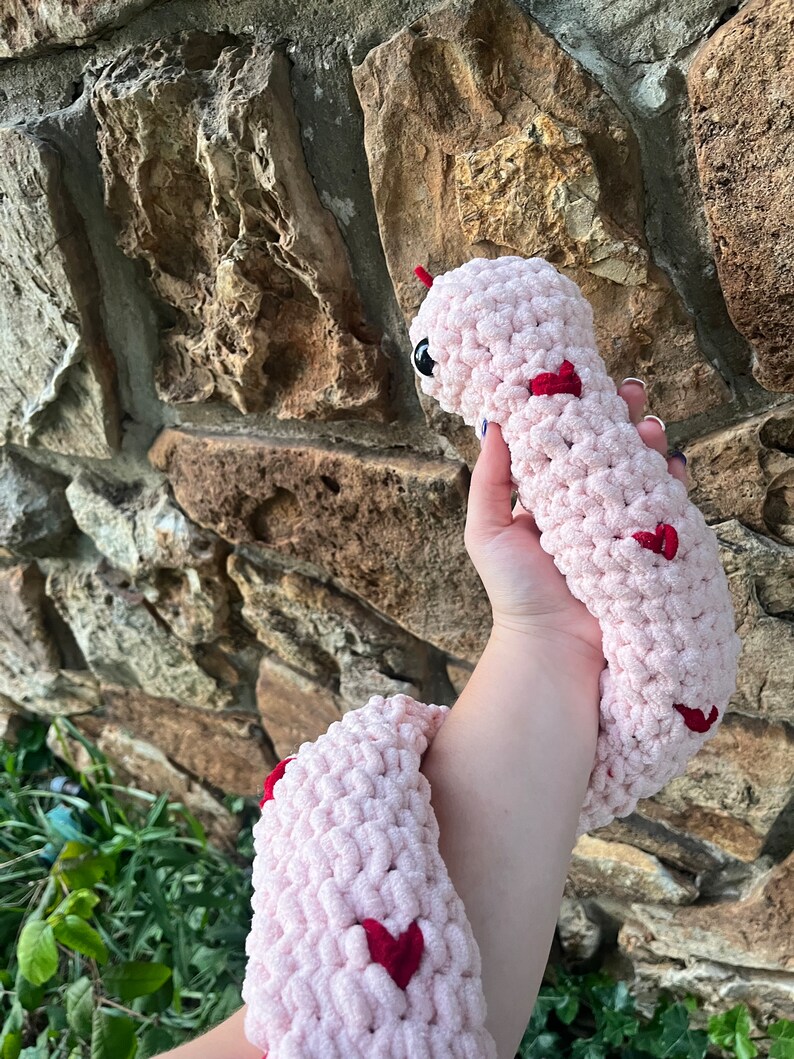 Handmade Crochet Snake Plushie Cute Amigurumi Reptile Toy Perfect Gift ...