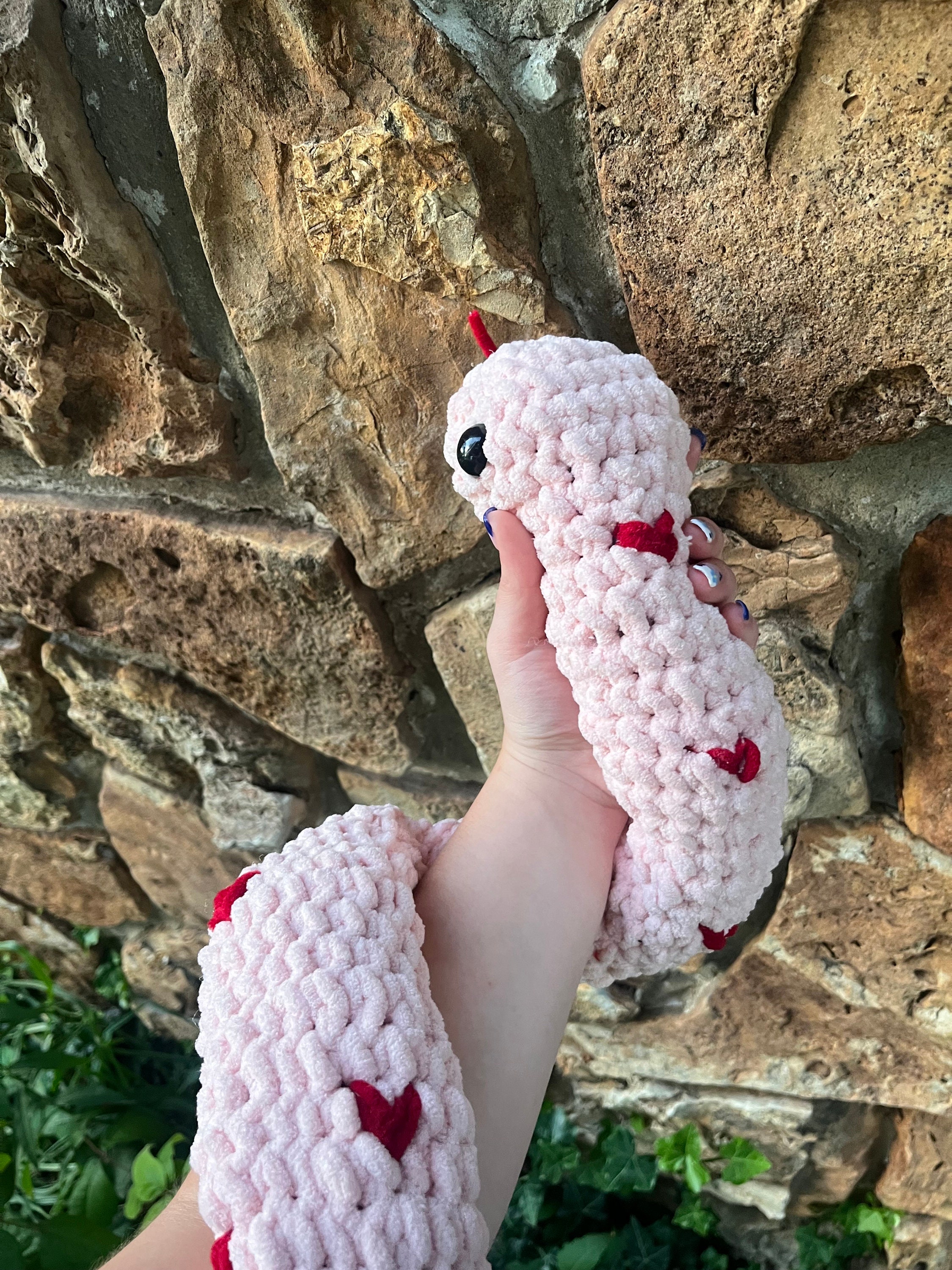 Handmade Crochet Snake Plushie - Cute Amigurumi Reptile Toy - Perfect ...