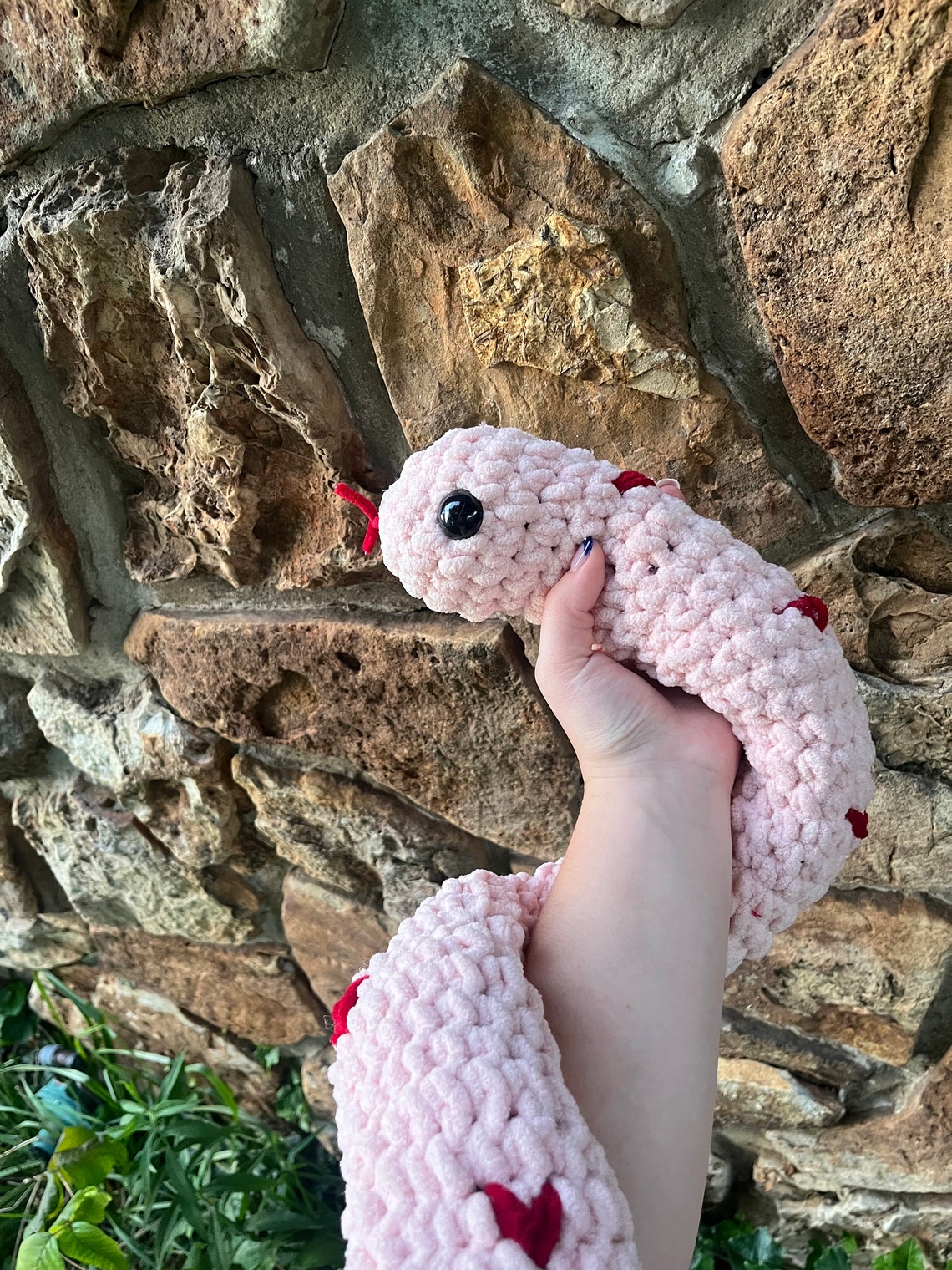 Handmade Crochet Snake Plushie - Cute Amigurumi Reptile Toy - Perfect ...