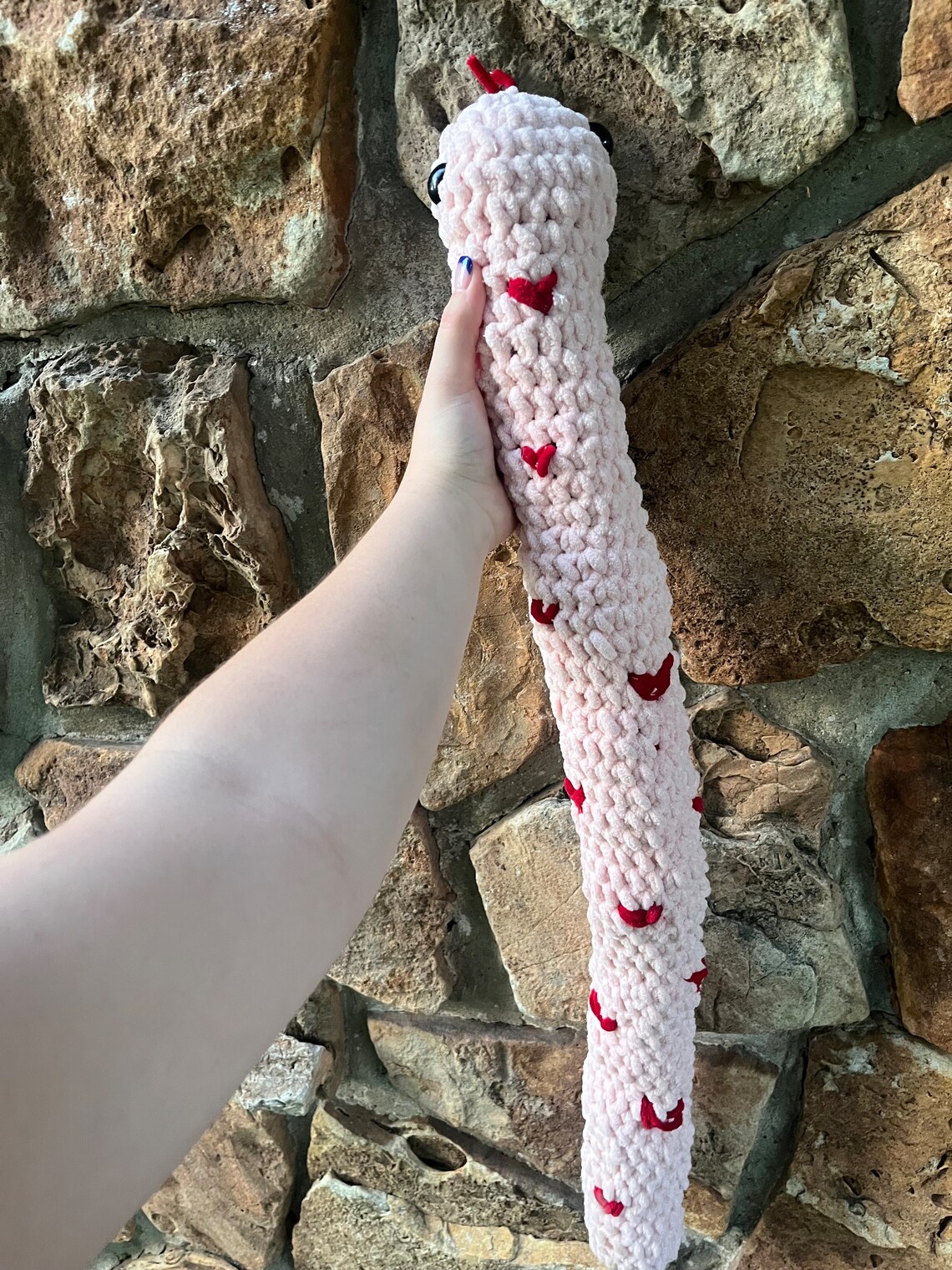 Handmade Crochet Snake Plushie Cute Amigurumi Reptile Toy Perfect Gift ...