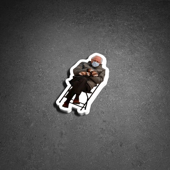 Bernie Sanders Sitting Meme Sticker - Etsy