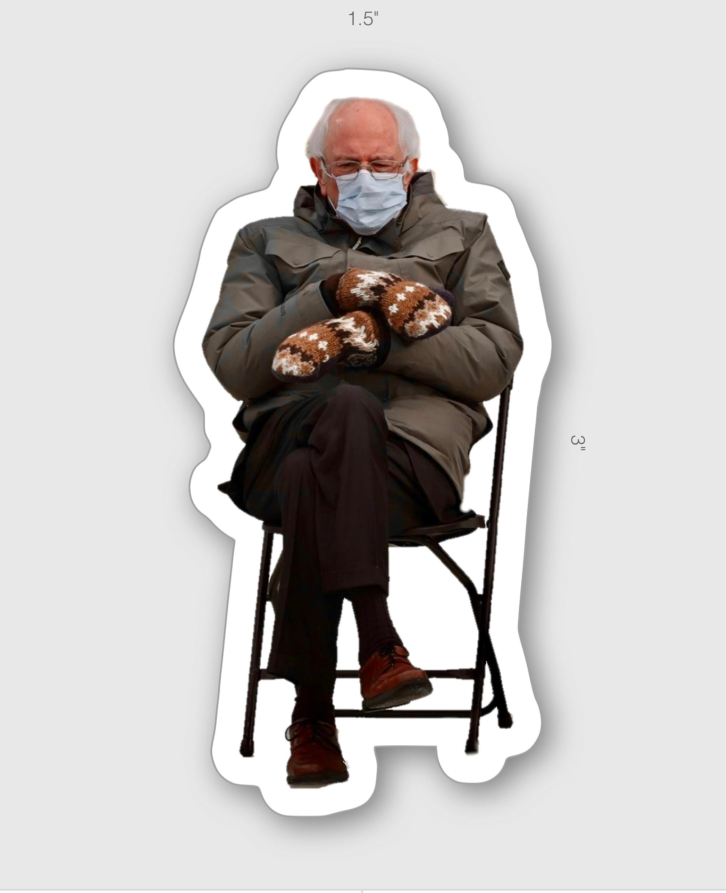 Bernie Sanders Sitting Meme Sticker - Etsy