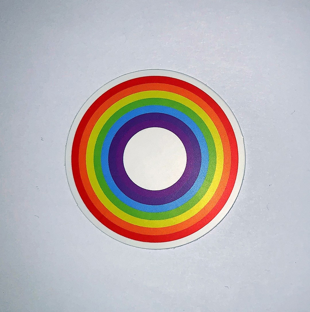 LGBT Rainbow Circle Sticker Individual Sticker Laptop Tablet - Etsy